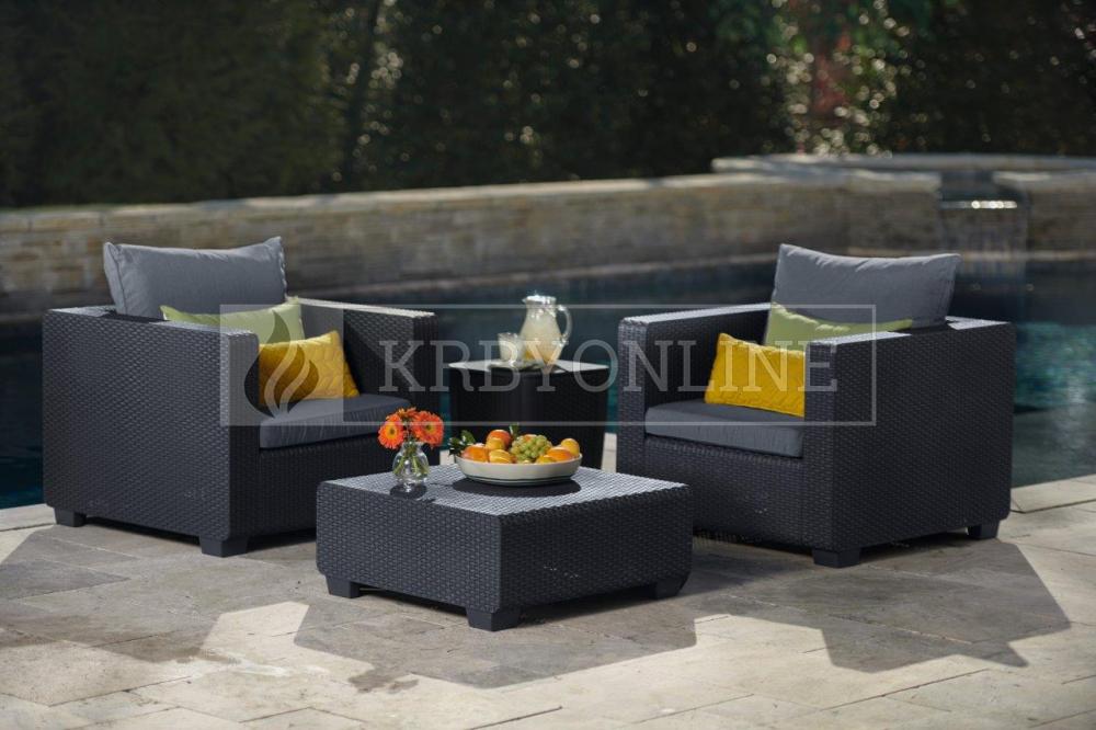 Keter Salta záhradné kreslo grafitové krbyonline