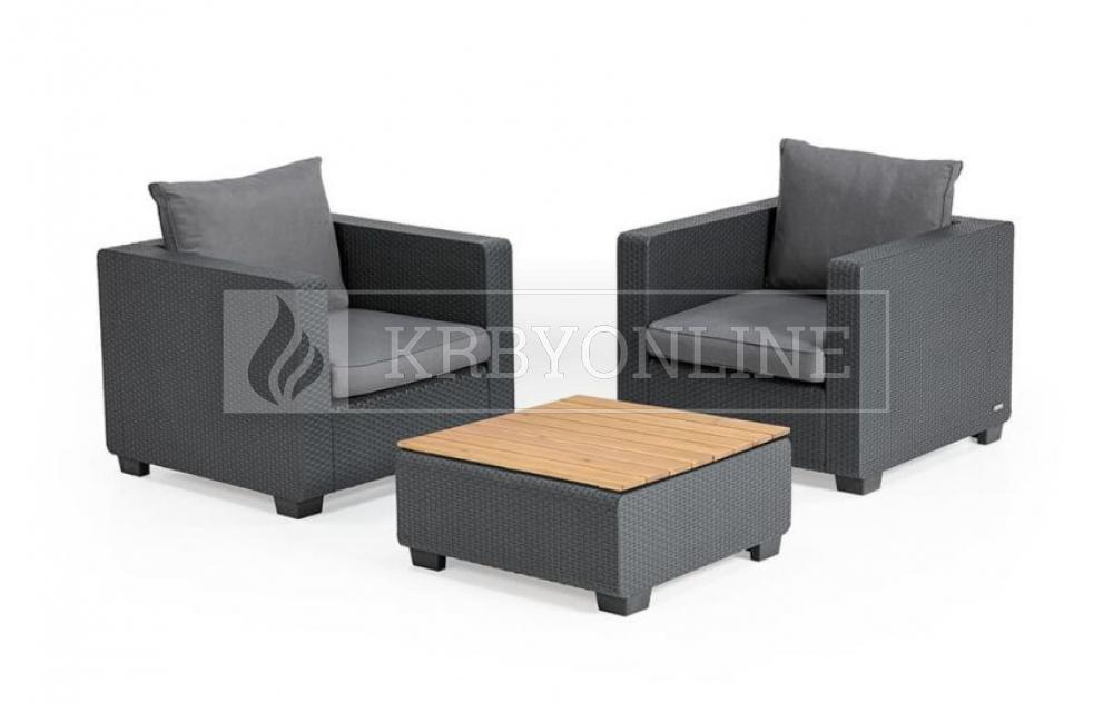 Keter Salta záhradné kreslo grafitové krbyonline