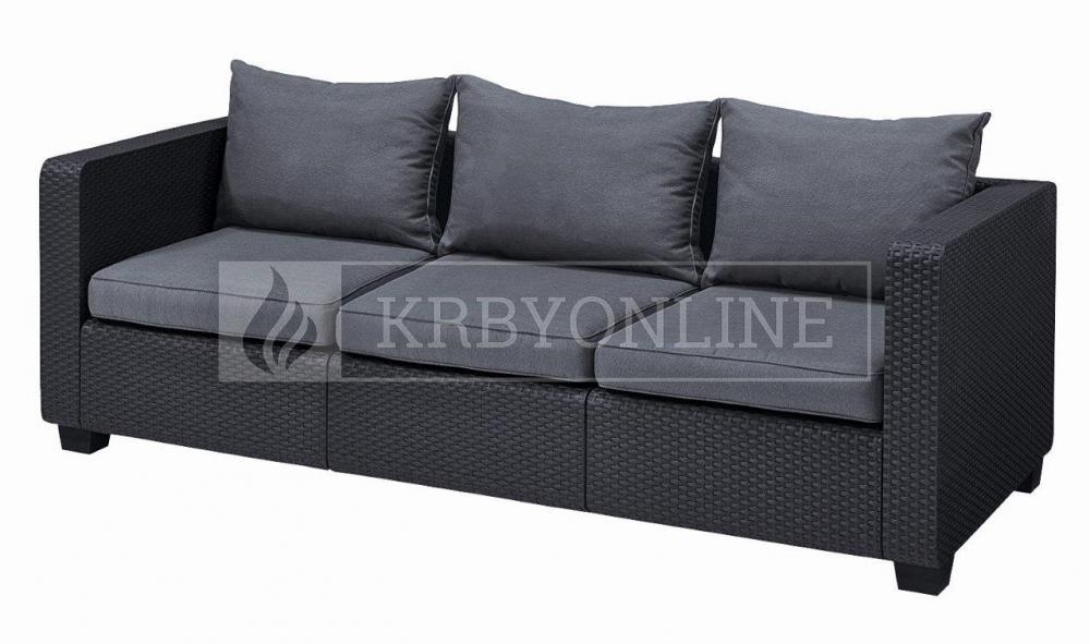 Keter Salta trojsedadlová pohovka grafitová krbyonline